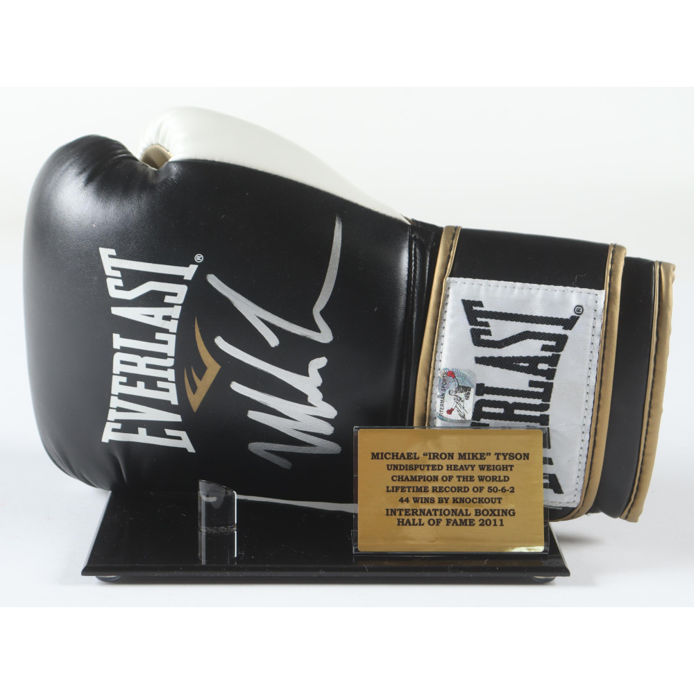 Mike Tyson Signed Everlast Professional Boxing Glove With Acrylic ...