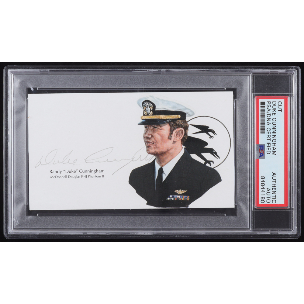 Duke Cunningham Signed Cut Signature (PSA) Vietnam Fighter Ace & Navy ...