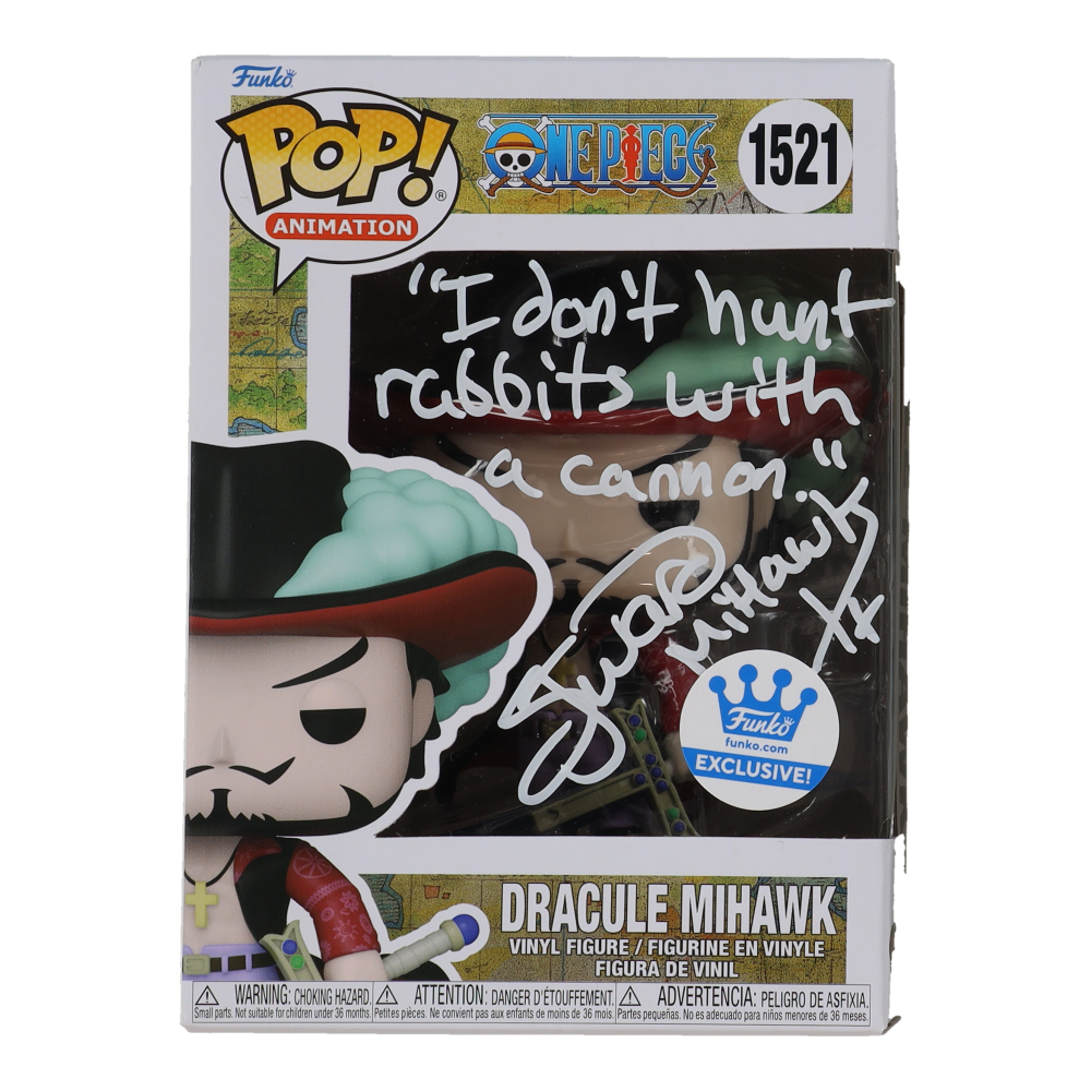 Steven John Ward Signed "One Piece" #1521 Dracule Mihawk Funko Pop ...