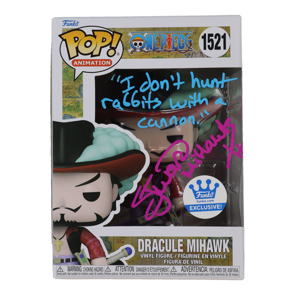 Steven John Ward Signed "One Piece" #1521 Dracule Mihawk Funko Pop ...