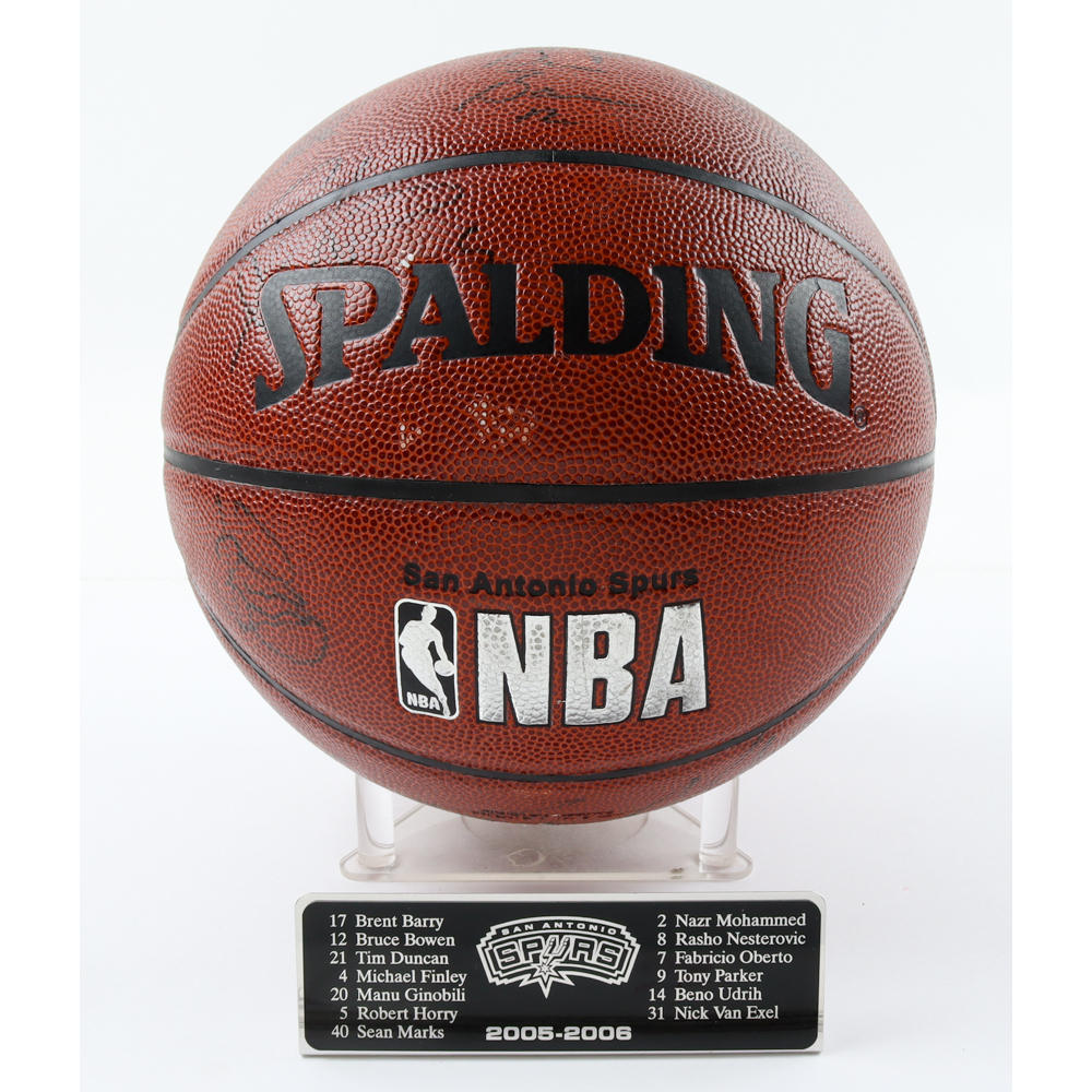 2005-06 Spurs NBA Basketball Signed by (13) with Tim Duncan, Manu ...