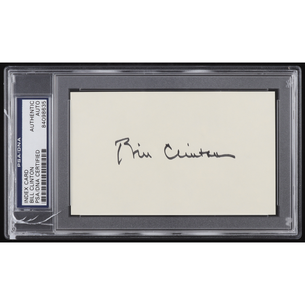 Bill Clinton Signed Index Card (PSA) 42nd President of the United ...