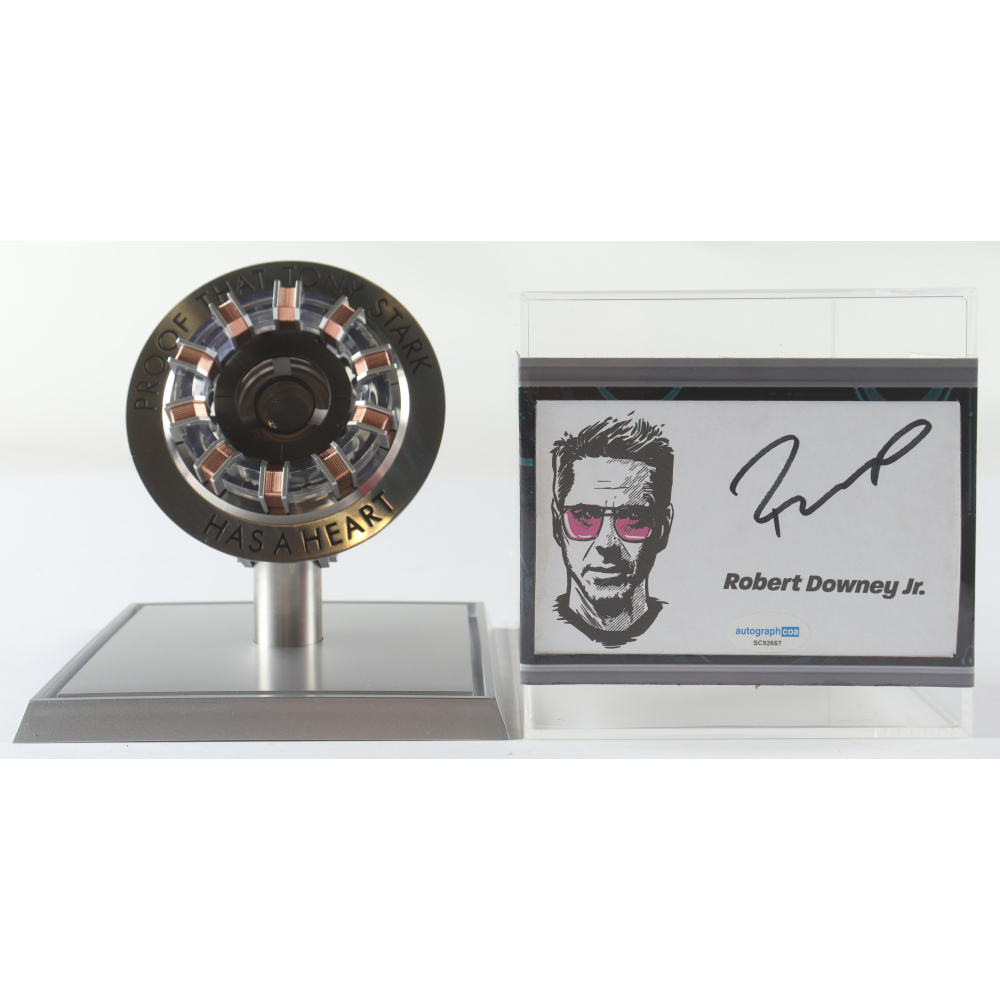 Robert Downey Jr. Signed "Iron Man" Light-Up Arc Reactor Cut with ...