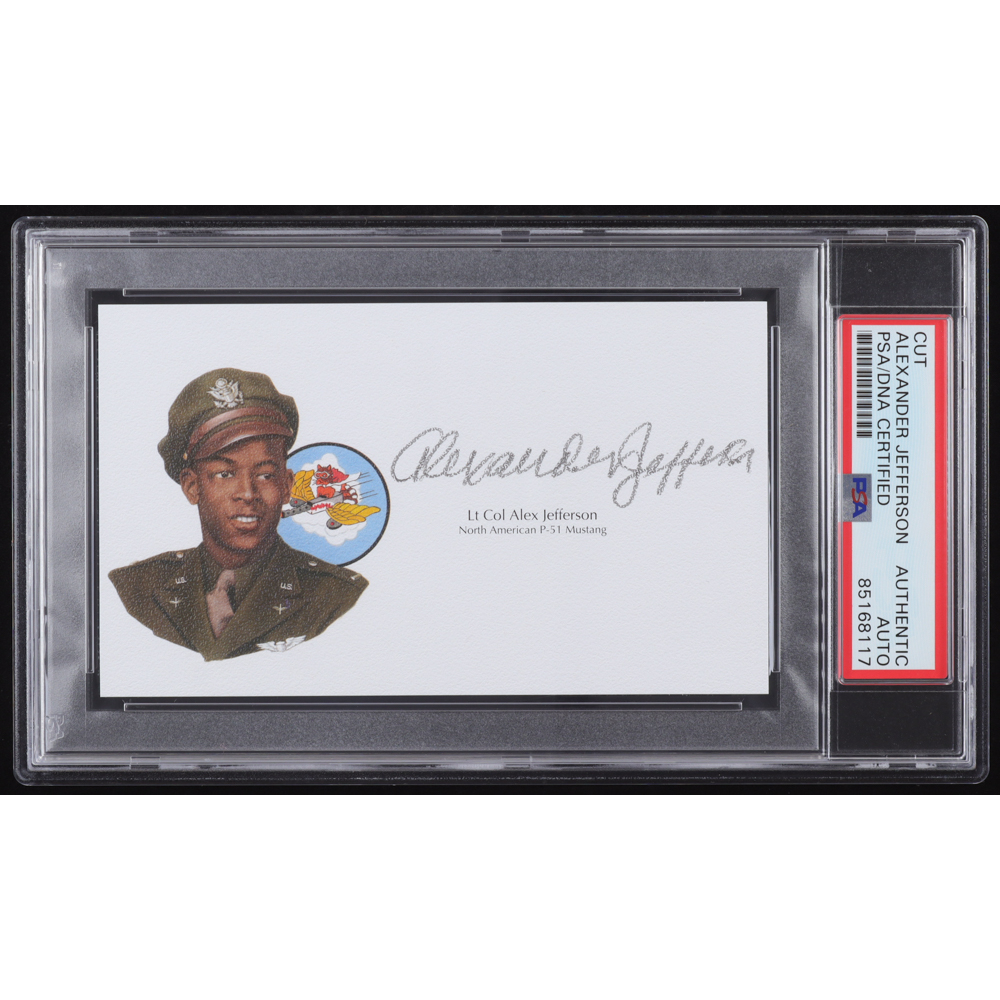 Alexander Jefferson Signed Cut Signature (PSA) WWII Tuskegee Airmen P ...