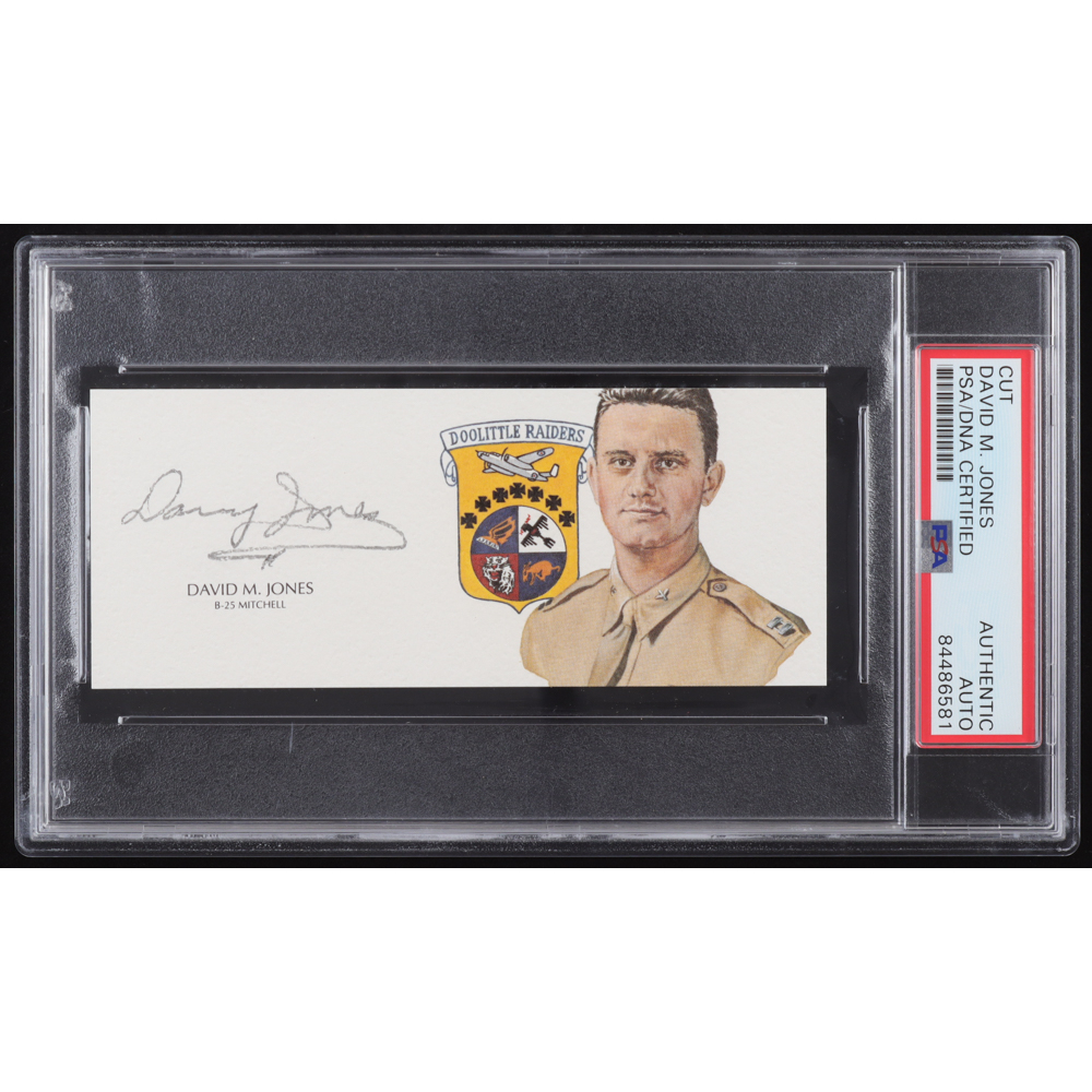 Davy Jones Signed Cut Signature (PSA) WWII Doolittle Raider Pilot Crew ...