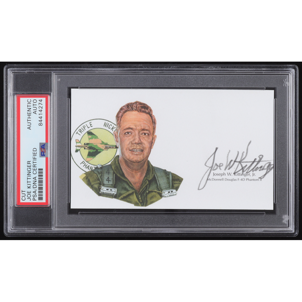 Joe Kittinger Signed Cut Signature (PSA) Project Excelsior & Vietnam ...