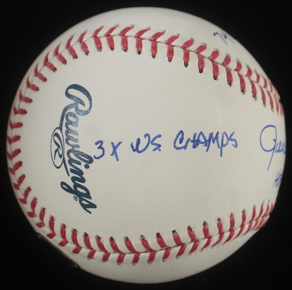 Rollie Fingers Signed OML Baseball With Display Case With (4 ...