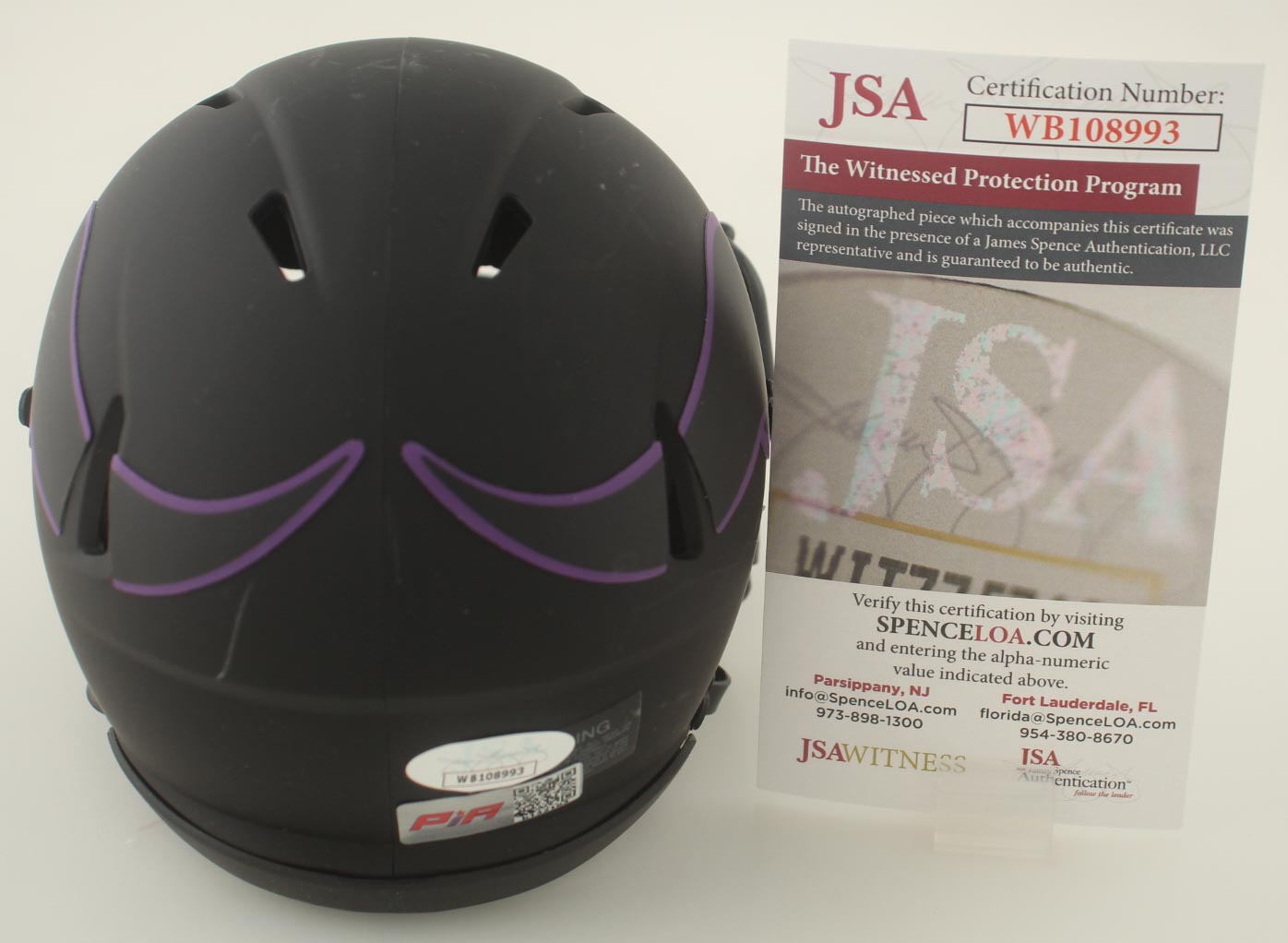 Joshua Dobbs Signed Vikings Eclipse Alternate Speed Mini Helmet (JSA ...
