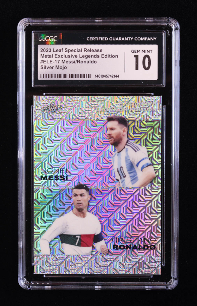 Lionel Messi / Cristiano Ronaldo 2023 Leaf Metal Special Release ...