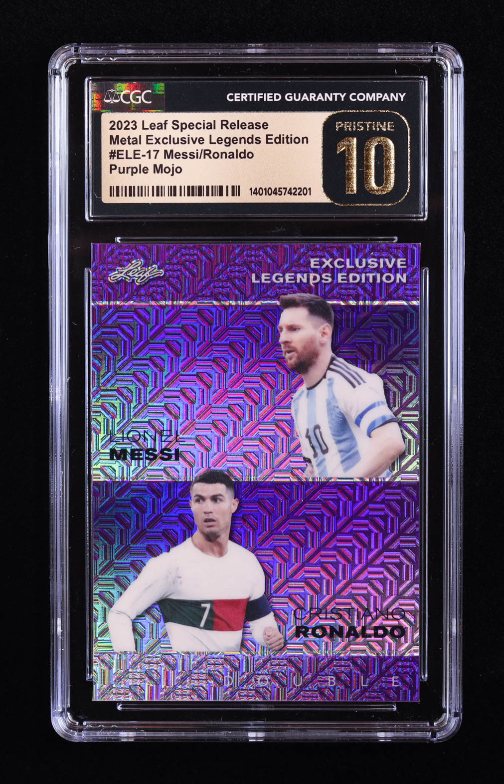 Lionel Messi / Cristiano Ronaldo 2023 Leaf Metal Special Release ...