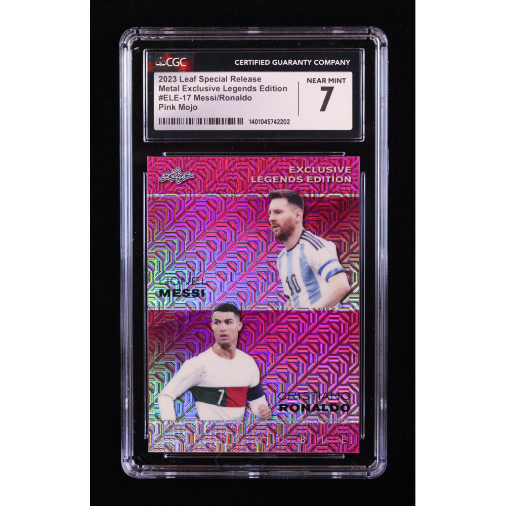 Lionel Messi / Cristiano Ronaldo 2023 Leaf Metal Special Release ...