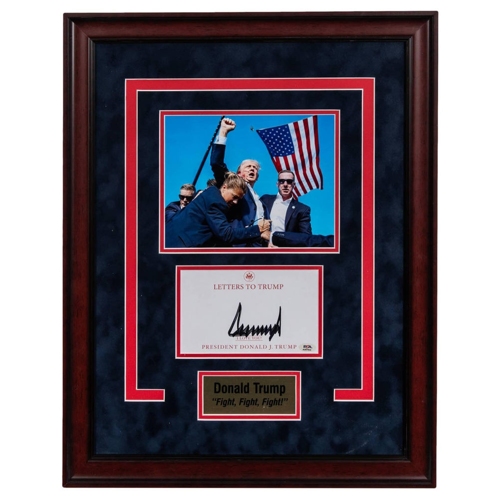 Donald J. Trump Signed "Letters To Trump" Custom Framed Cut Display ...