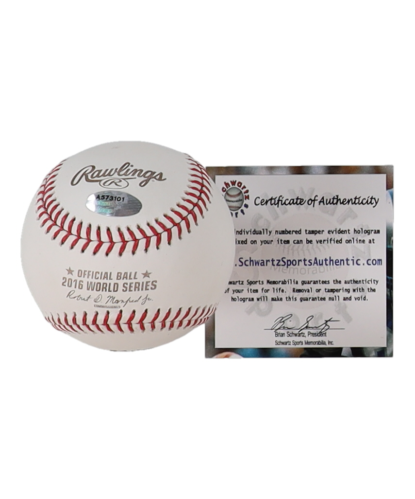 Addison Russell Signed 2016 World Series Baseball (Schwartz) | Pristine ...