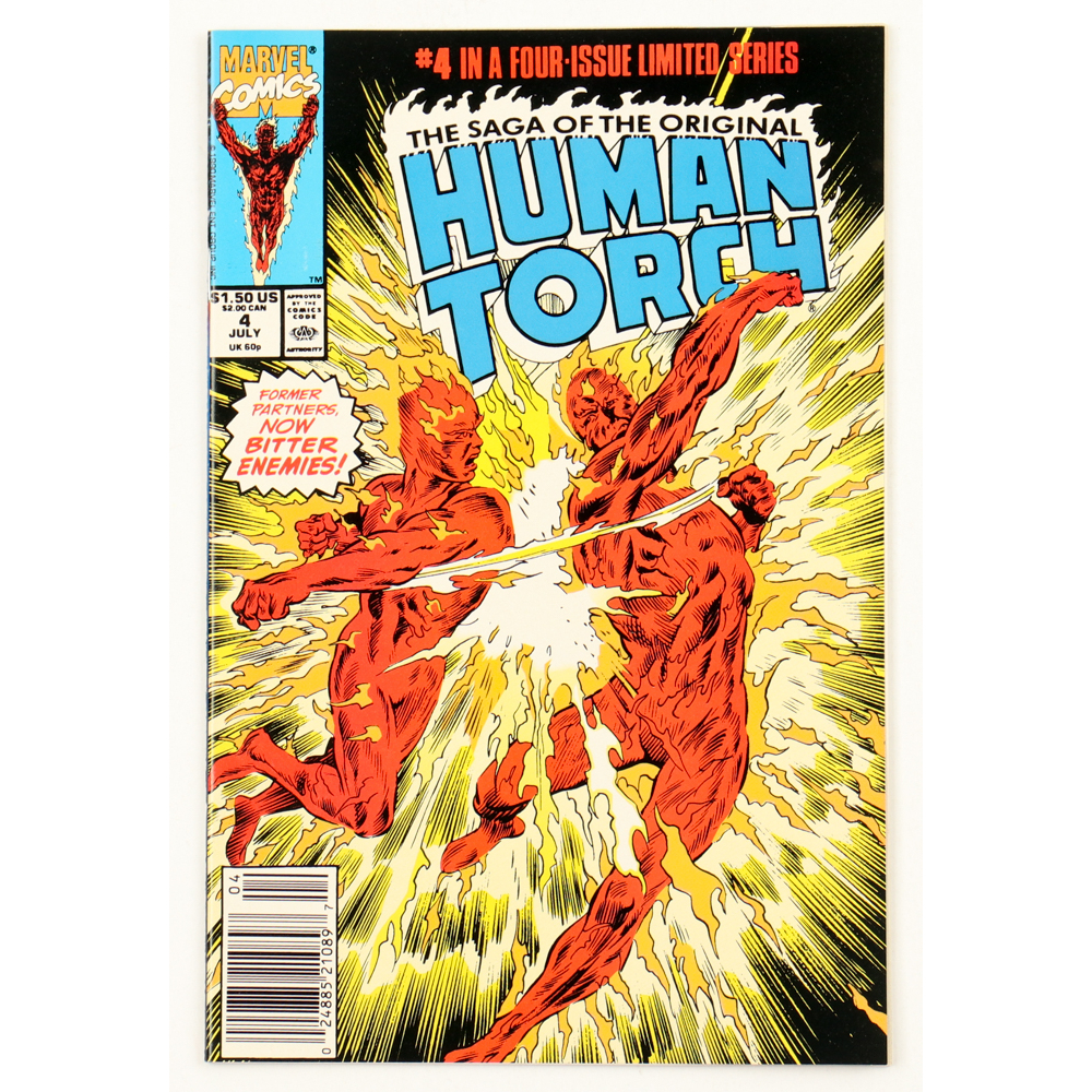1990 "The Saga Of The Original Human Torch" Issue #4 Marvel Comic Book | Pristine Auction