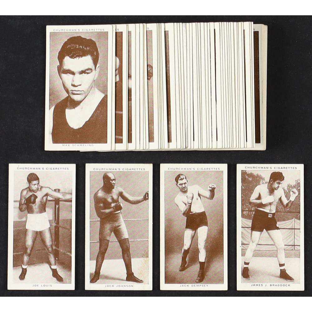 1938 Churchman Boxing Personalities Complete Set of (50) Cigarette Cards with Joe Louis #26 ...