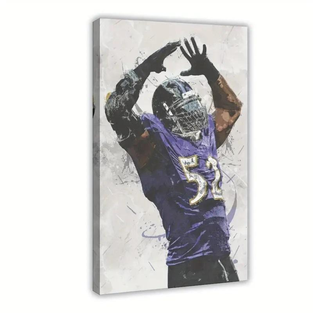 Ray Lewis Ravens Custom 16x24 Canvas | Pristine Auction