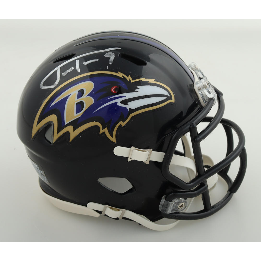 Justin Tucker Signed Ravens Speed Mini Helmet (JSA & PIA) | Pristine ...