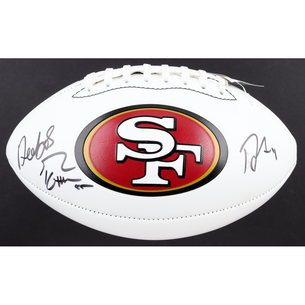 49ers Logo Football Signed By Christian McCaffrey, George Kittle, Deebo ...