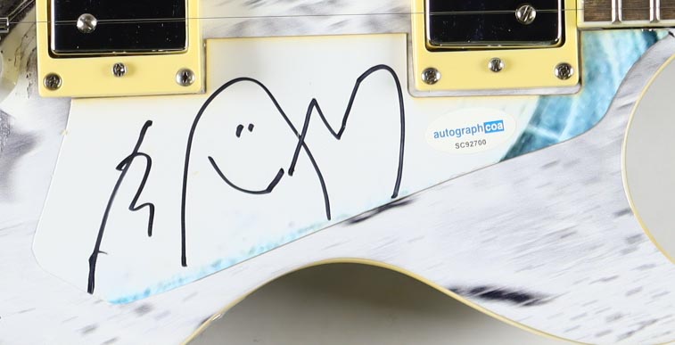 Thom Yorke Signed "Radiohead" Custom Electric Guitar (ACOA ...