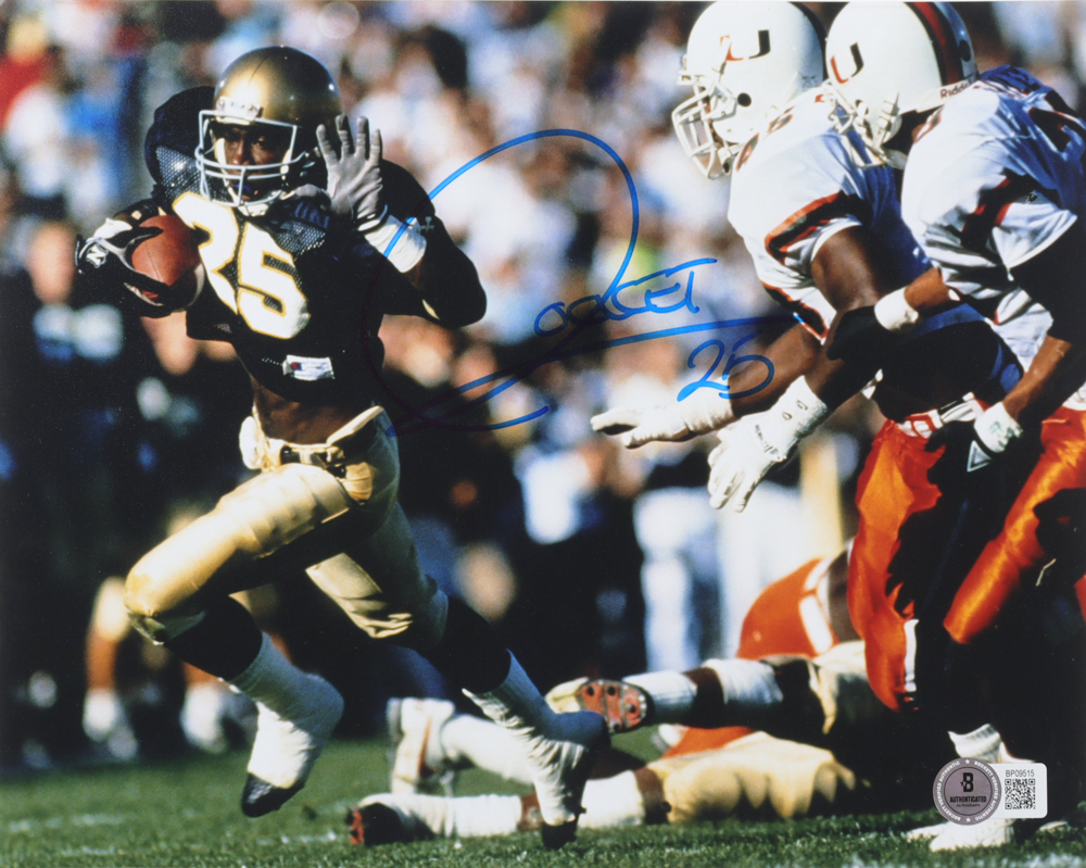 Raghib "Rocket" Ismail Signed Notre Dame Fighting Irish 8x10 Photo ...