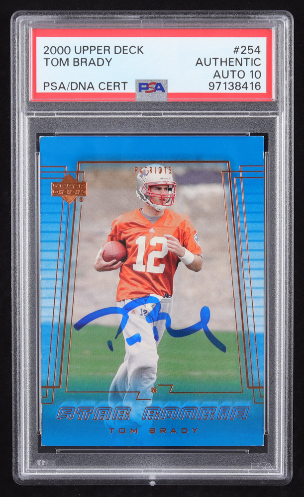 Tom Brady Signed 2000 Upper Deck #254 RC (PSA | Autograph Graded 10 ...