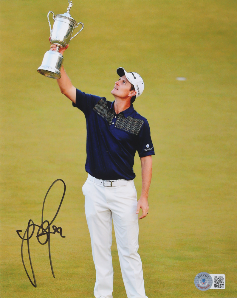 Justin Rose Signed 8x10 Photo (Beckett) | Pristine Auction
