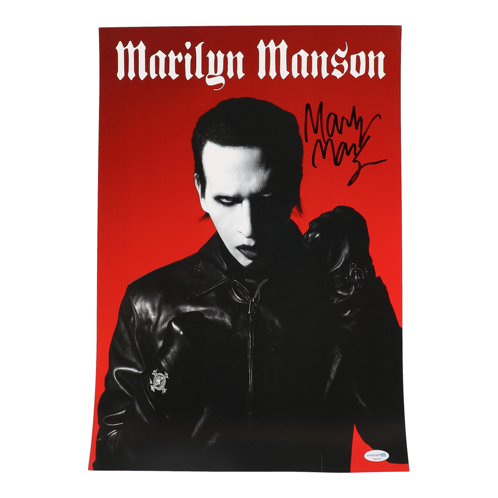 Marilyn Manson Signed 13x19 Photo (AutographCOA) | Pristine Auction