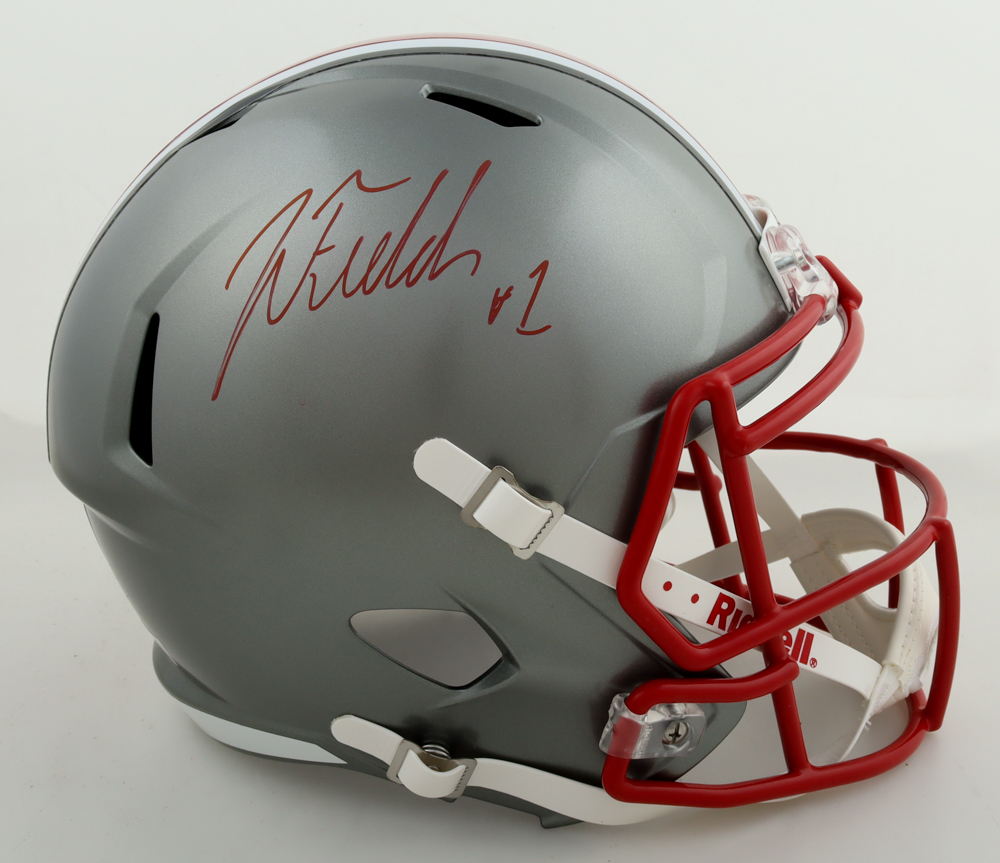 Justin Fields Signed Ohio State Buckeyes Full-Size Speed Helmet ...