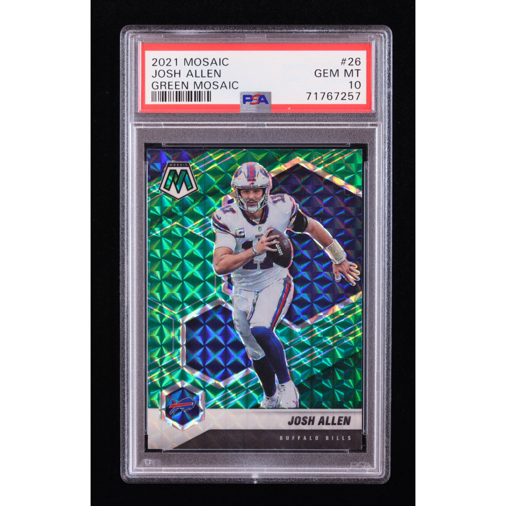 Josh Allen 2021 Panini Mosaic Mosaic Green #26 (PSA 10) | Pristine Auction