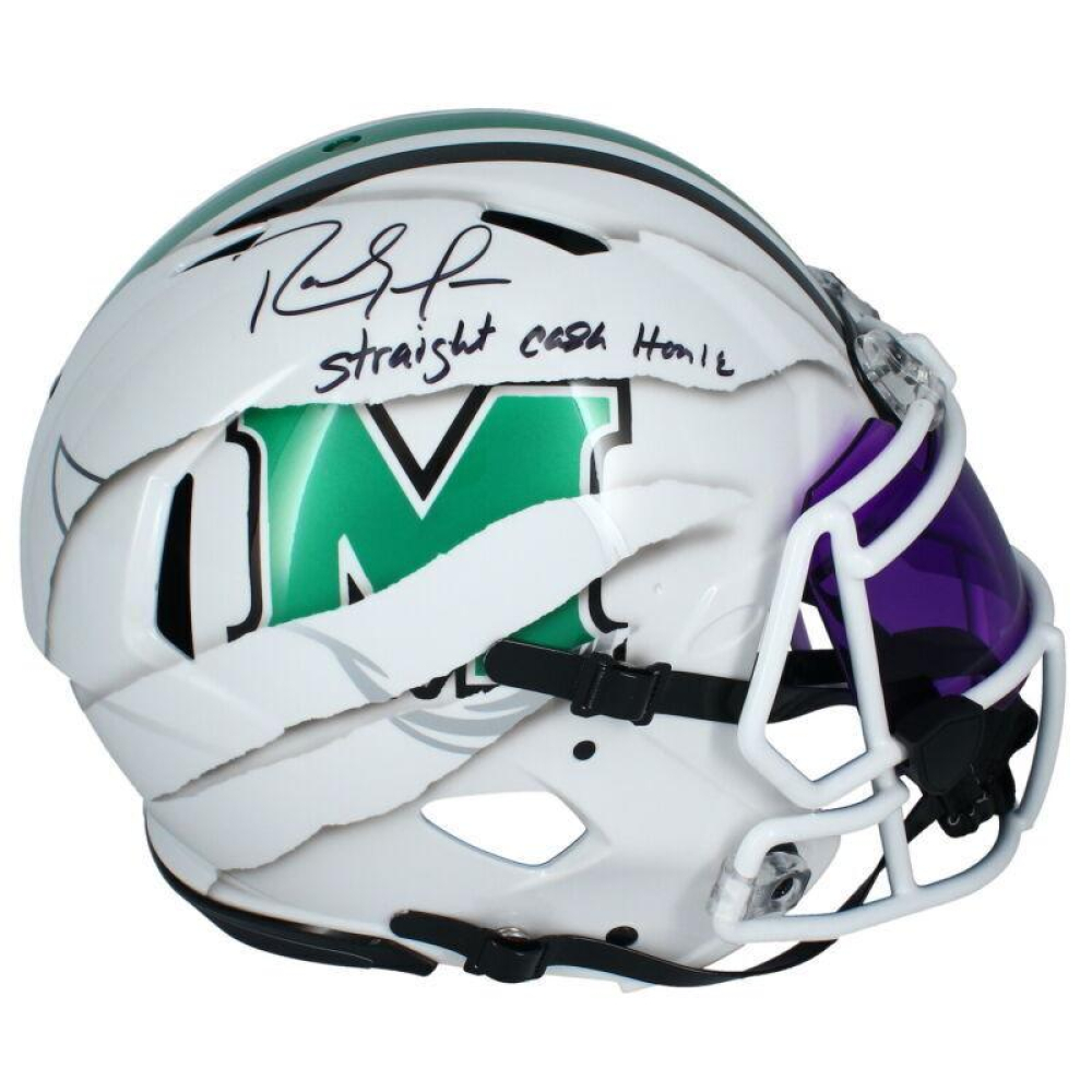Randy Moss Signed Vikings / Marshall Thundering Herd Full-Size ...