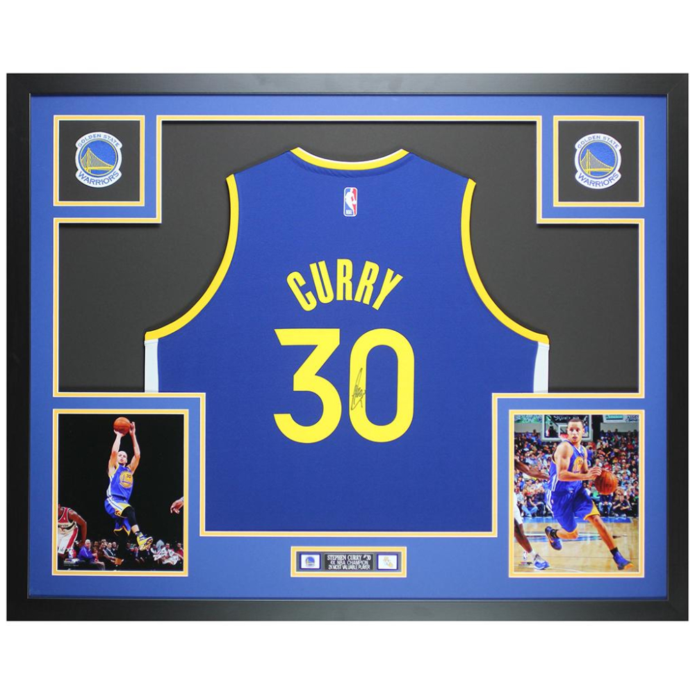 Steph Curry Signed Custom Framed Jersey Display (Beckett) | Pristine ...