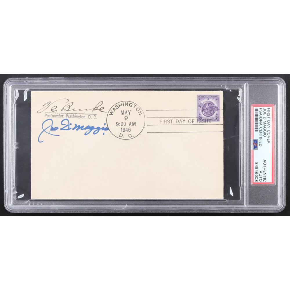 Joe DiMaggio Signed 1946 FDC Envelope (PSA) | Pristine Auction