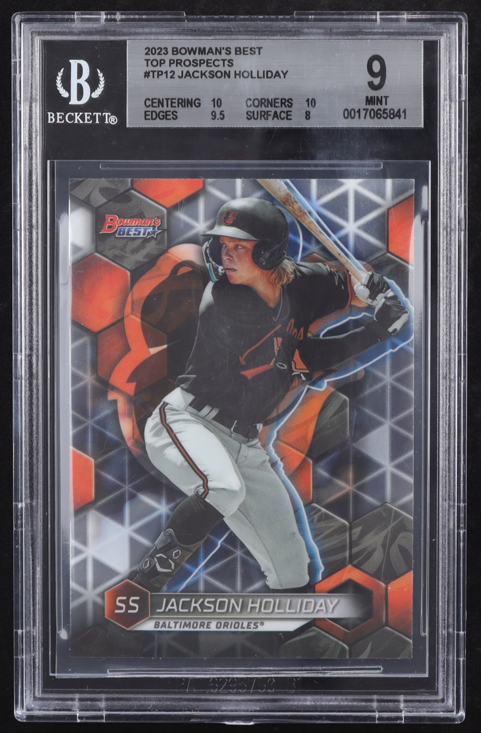 Jackson Holliday 2023 Bowman's Best Top Prospects #TP12 RC (BGS 9 ...