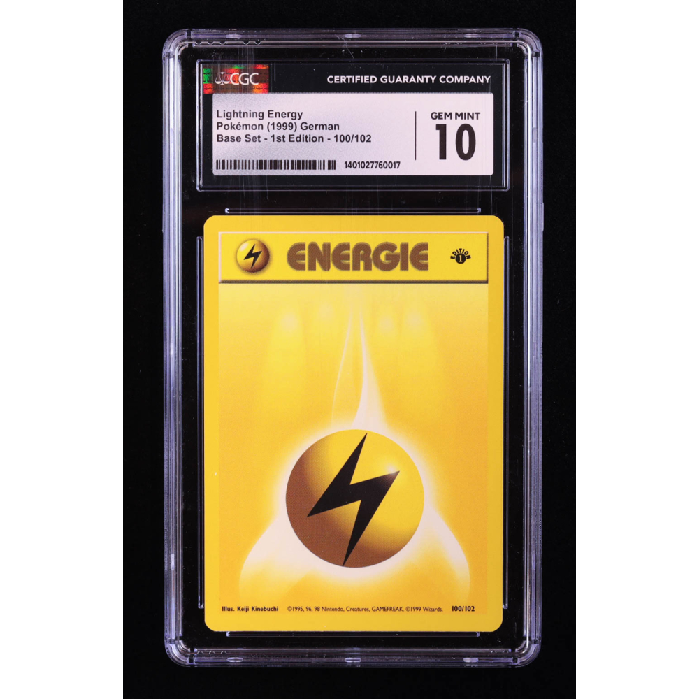 Lightning Energy 1999 Pokemon Base 1st Edition German #100 (CGC 10 ...