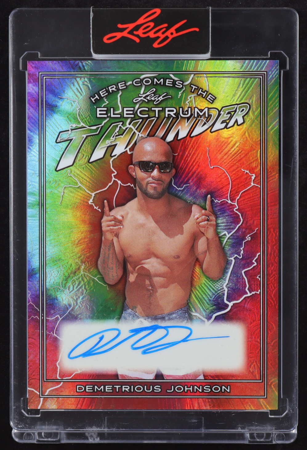 Demetrious Johnson 2024 Leaf Electrum Here Comes the Thunder Autographs ...