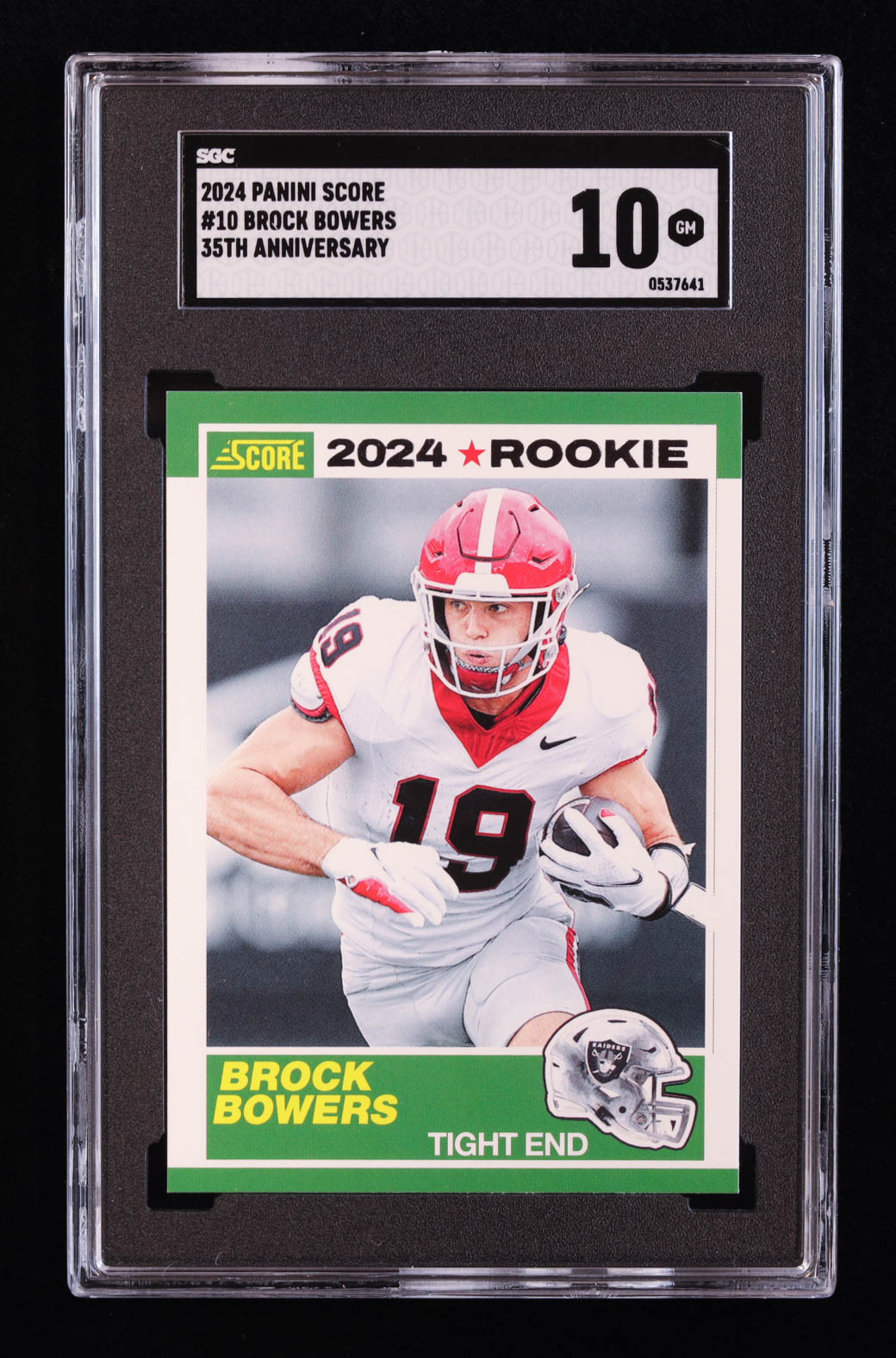 Brock Bowers 2024 Score 35th Anniversary Rookie #10 RC (SGC 10 ...