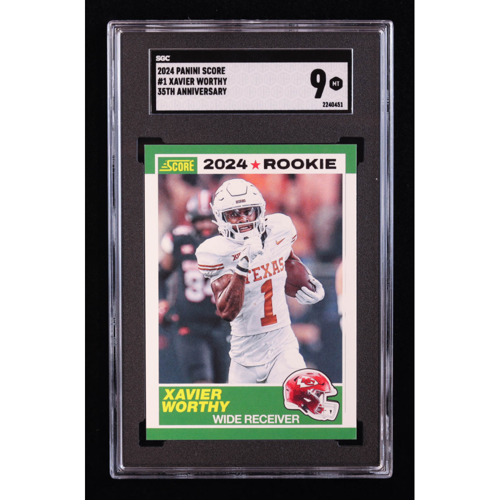Xavier Worthy 2024 Score 35th Anniversary Rookie #1 RC (SGC 9 ...