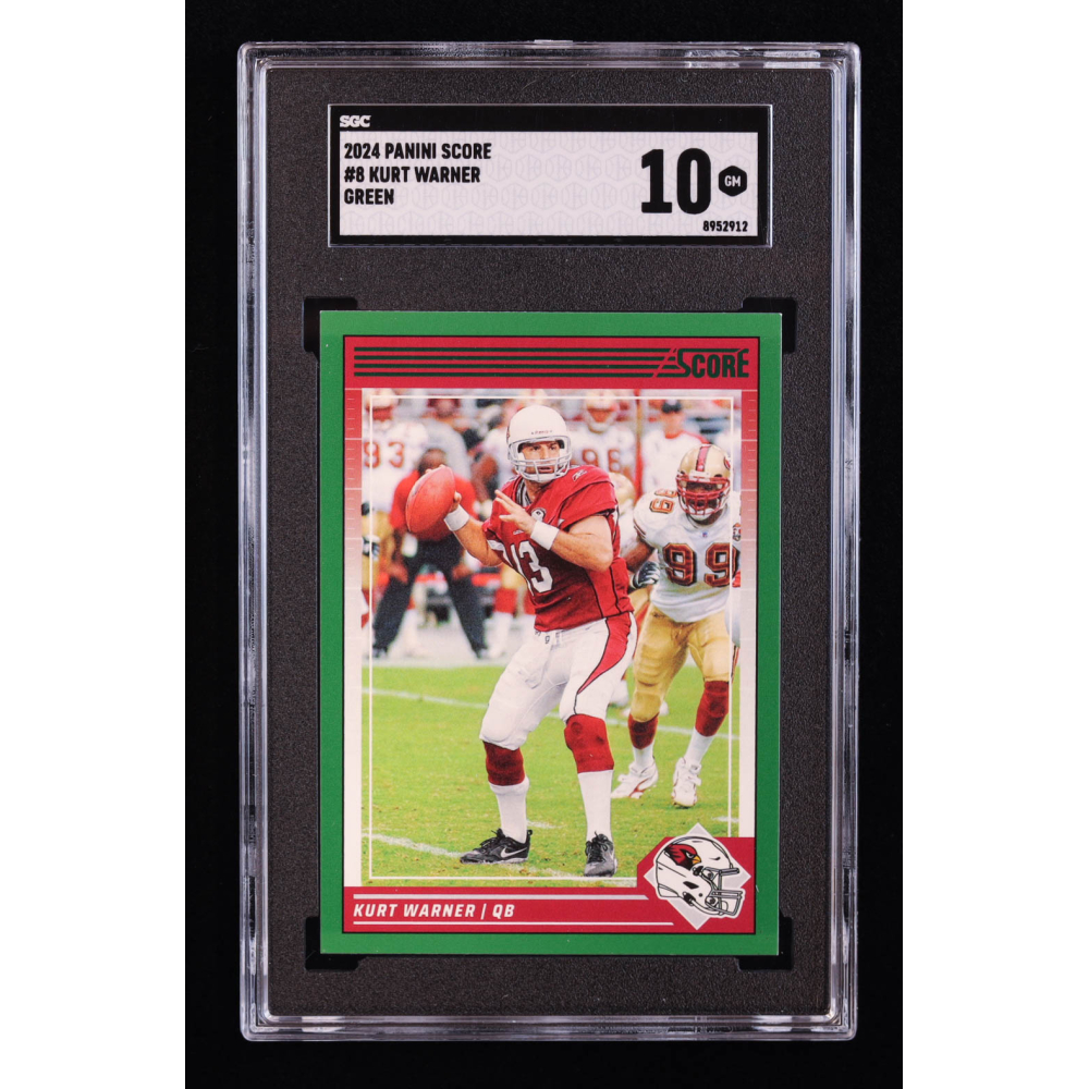 Kurt Warner 2024 Score Green #8 (SGC 10) | Pristine Auction