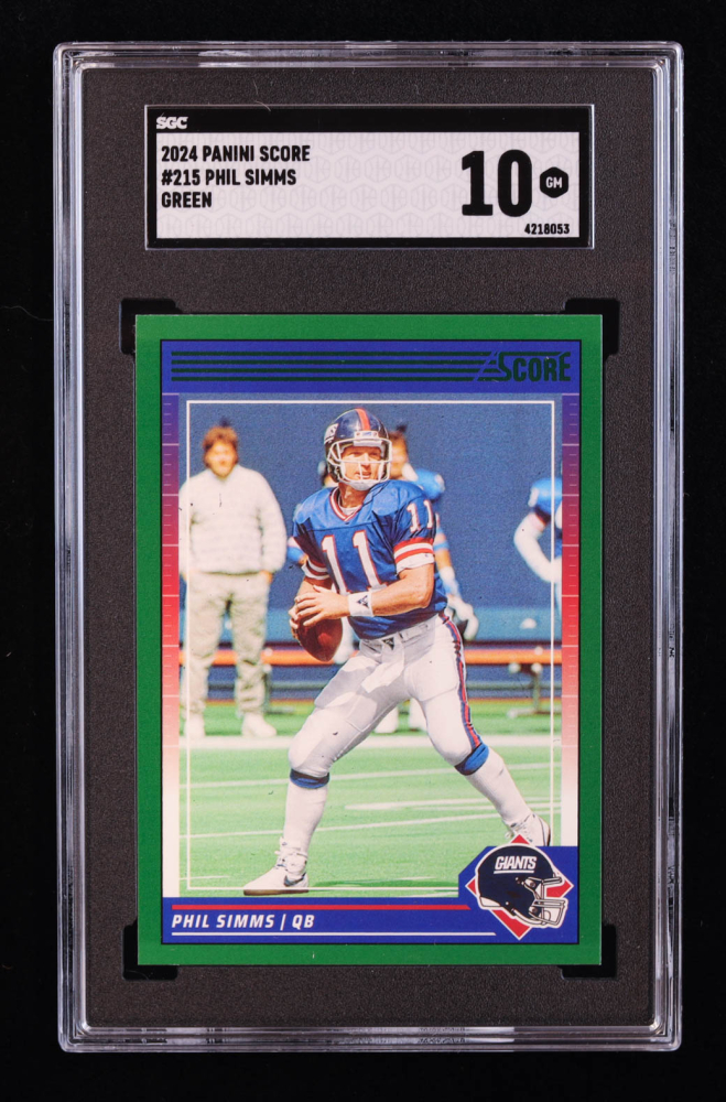 Phil Simms 2024 Score Green #215 (SGC 10) | Pristine Auction