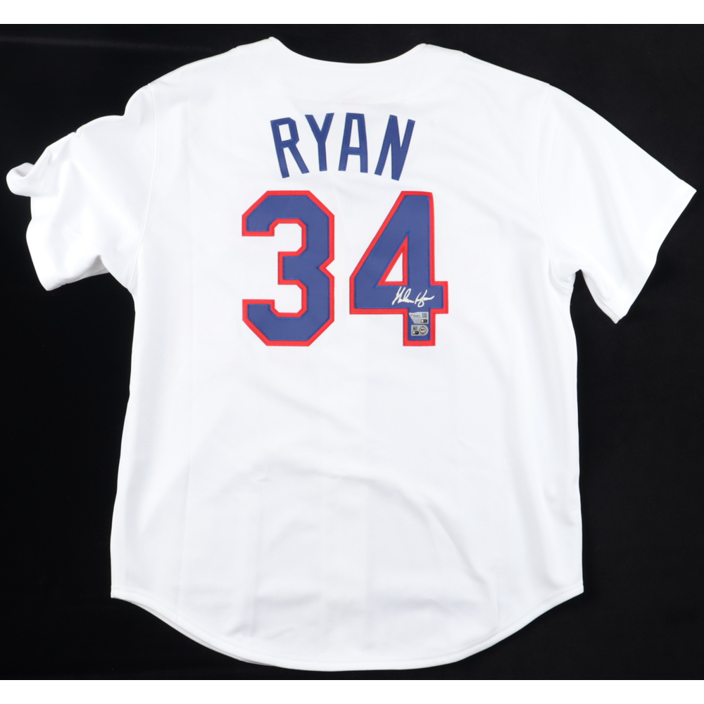 Nolan Ryan Signed Rangers Authentic Mitchell & Ness Jersey (Fanatics ...