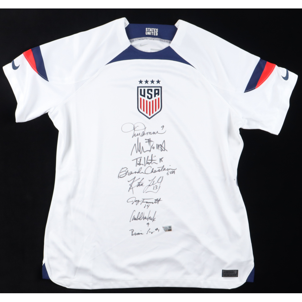 1999 USA Women's Soccer Team Jersey Signed by (8) With Mia Hamm, Brandi ...