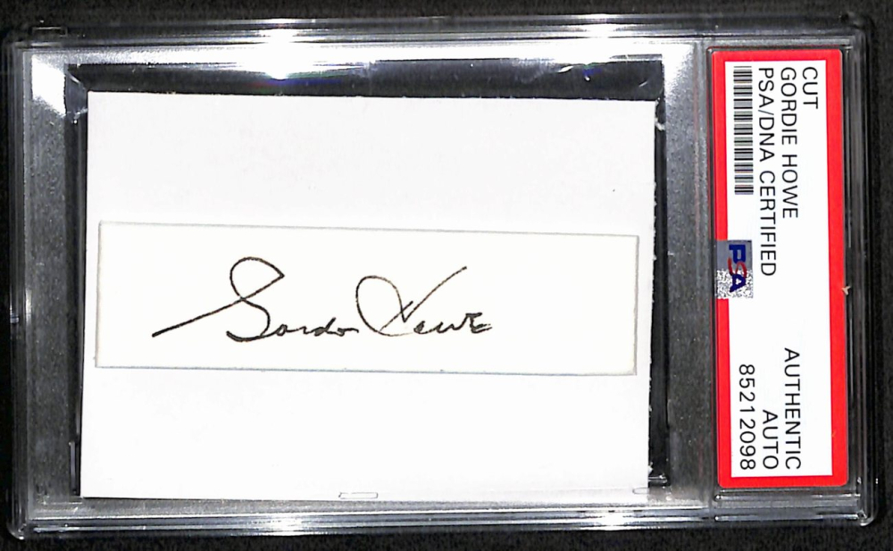 Gordie Howe Signed Cut (PSA) | Pristine Auction