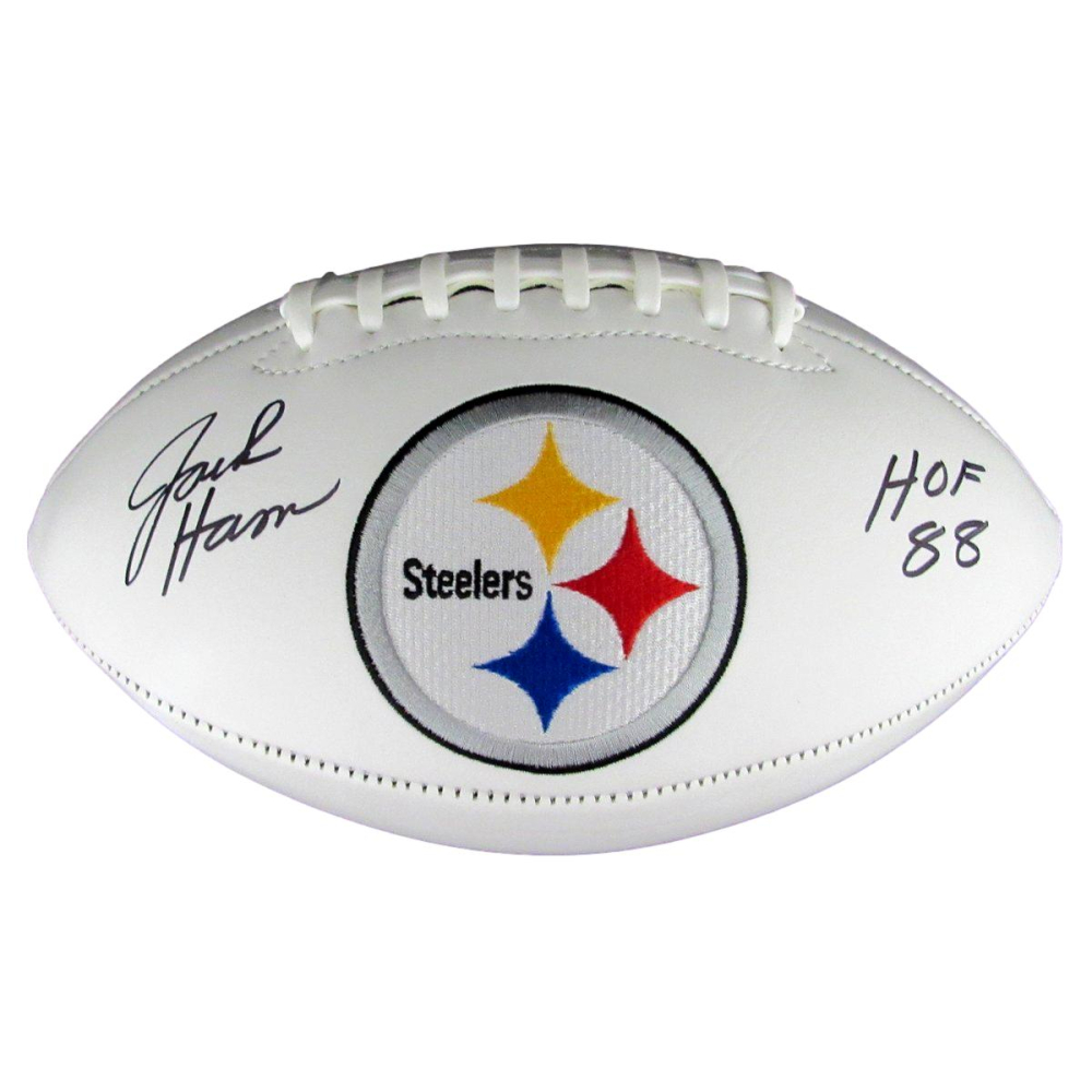 Jack Ham Signed Steelers Logo Football Inscribed "HOF 88" (Beckett ...