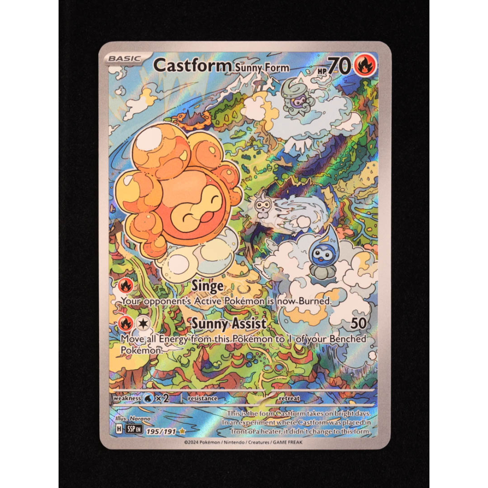 Castform Sunny Form 2024 Pokemon Scarlet and Violet Surging Sparks #195 ...