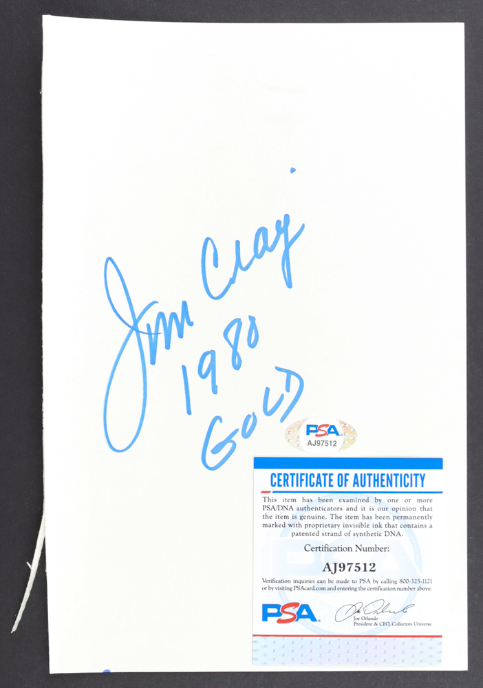Jim Craig Signed Cut Inscribed "1980 Gold" (PSA) | Pristine Auction