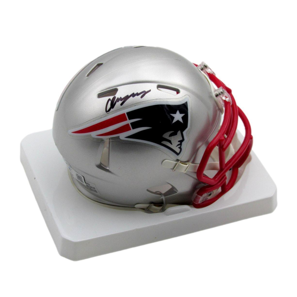 Christian Gonzalez Signed Patriots Speed Mini Helmet (Beckett ...