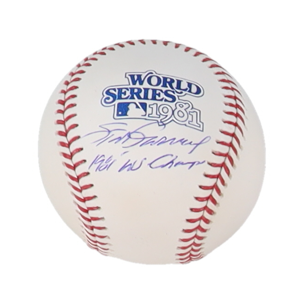 Steve Garvey Signed 1981 World Series Logo OML Baseball Inscribed "1981 ...