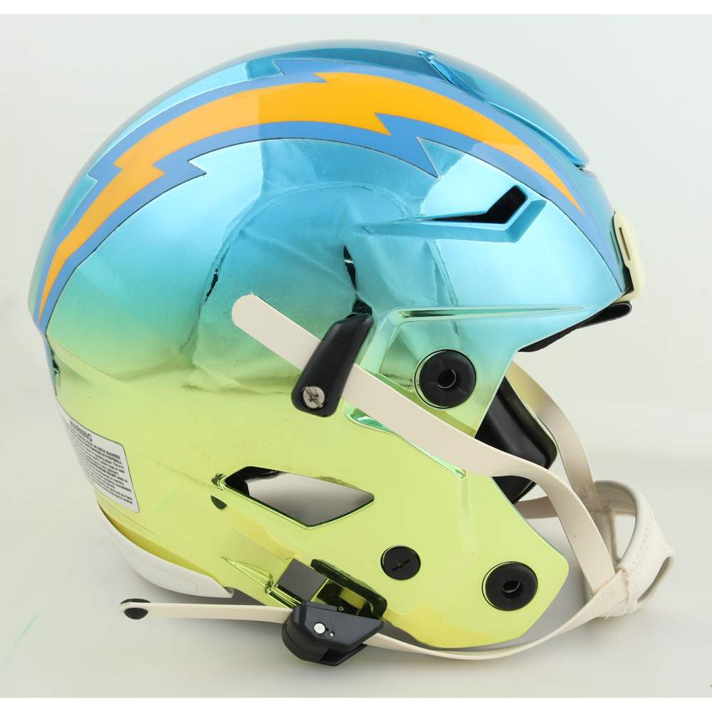 Chargers Full-Size Authentic On-Field Custom Chrome Speedflex Helmet ...