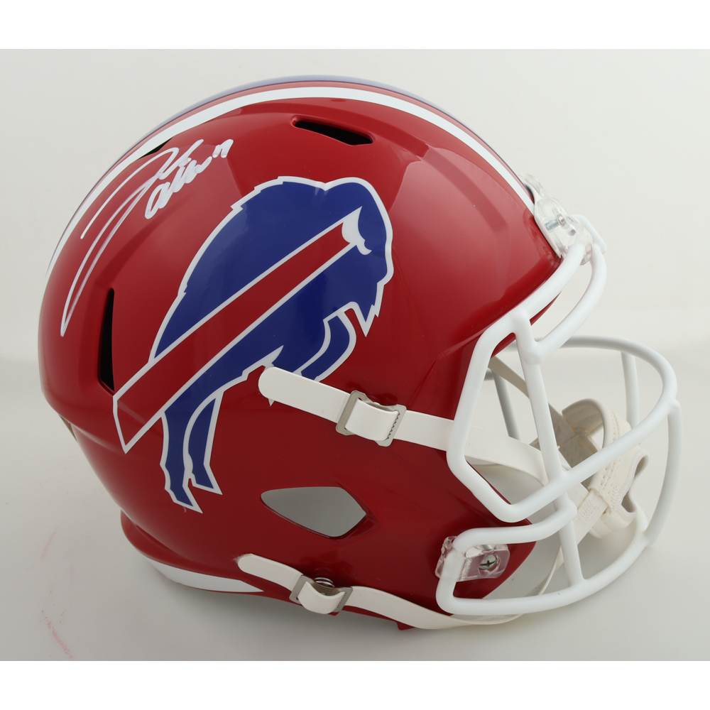 Josh Allen Signed Bills Full-Size Throwback Alternate Speed Helmet ...