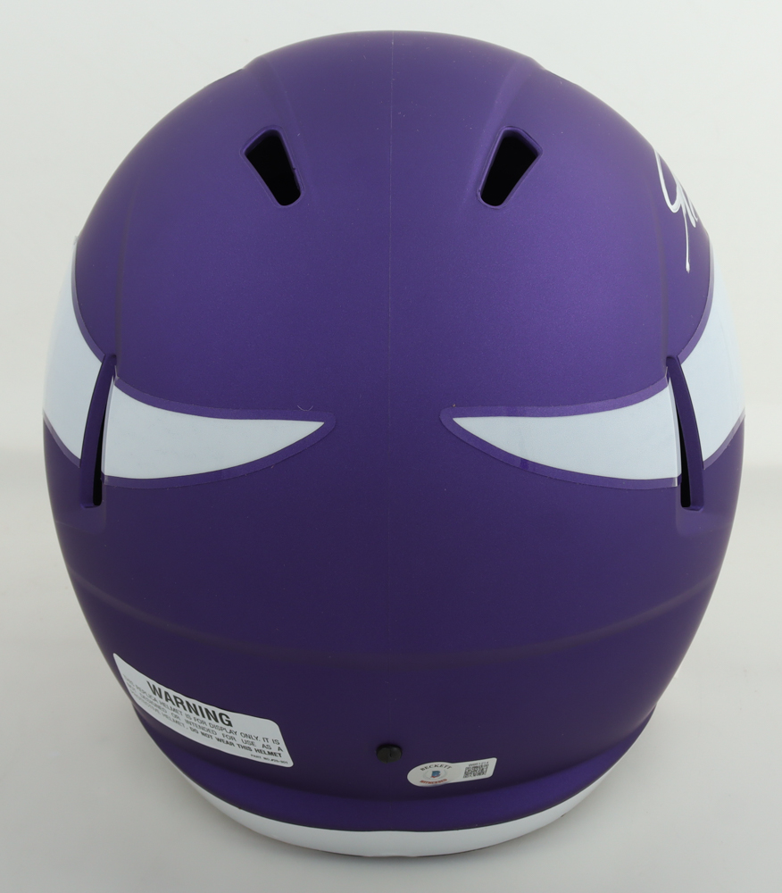 Jordan Addison Signed Vikings Full-Size Speed Helmet (Beckett ...